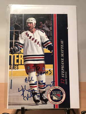 Stephane Matteau New York Rangers Autographed Signed Photo Print Card 6 ...