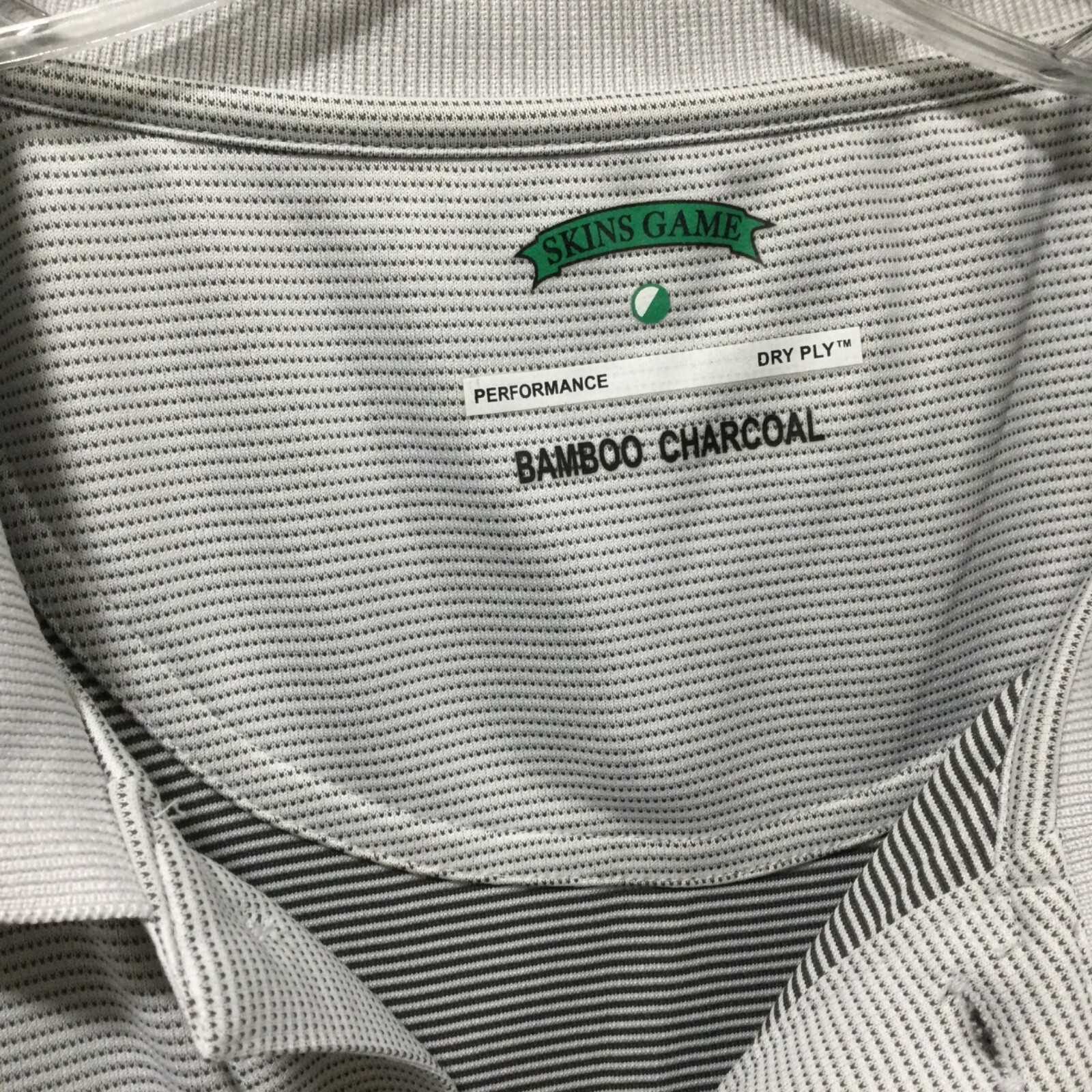 Mens Skins Game Performance Dry Ply Polo Gray Shirt S… - Gem