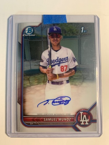 2022 Bowman Chrome Samuel Munoz Auto Los Angeles Dodgers #CPA-SM (2) RC ...
