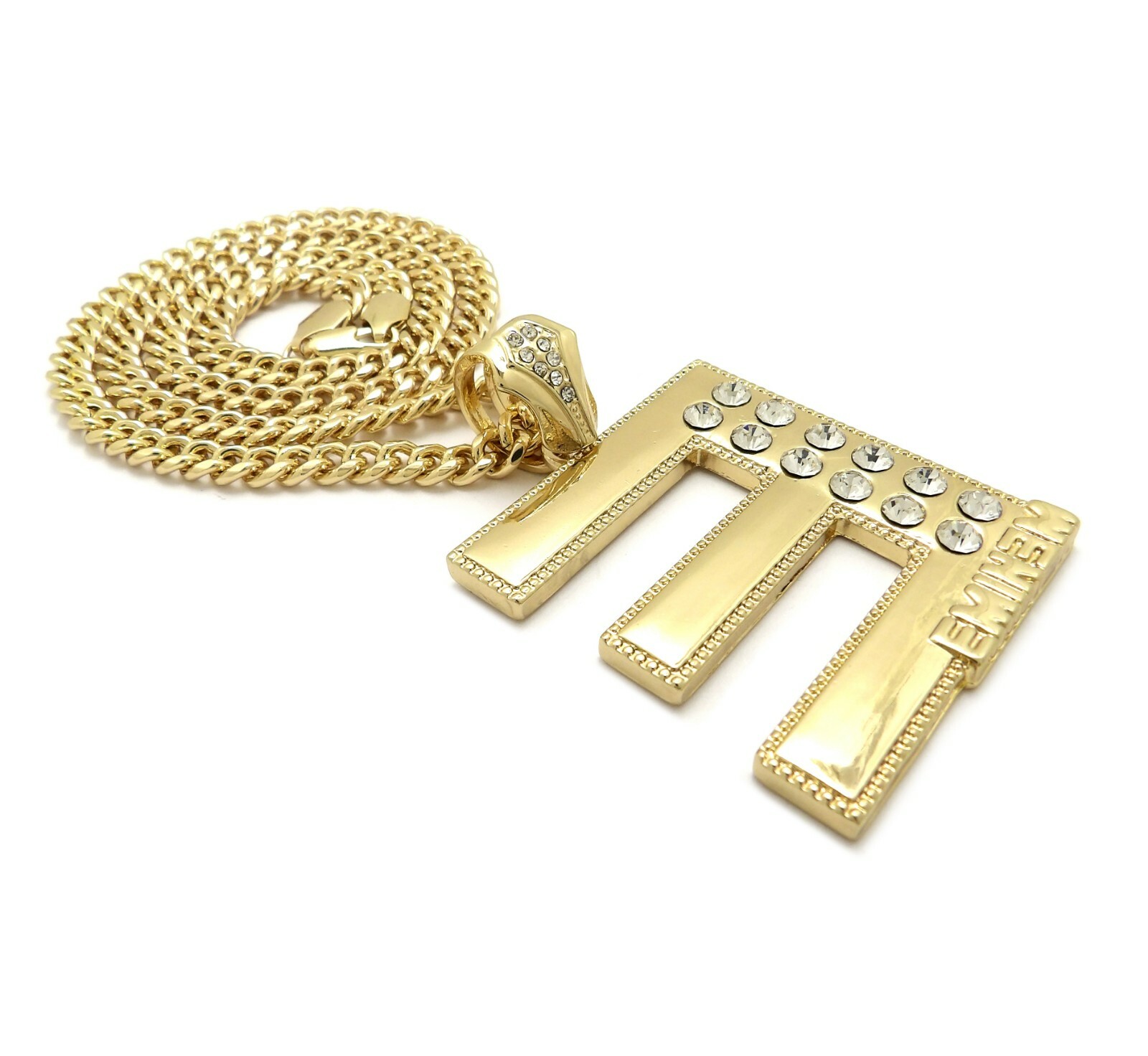 EMINEM PENDANT WITH CUBAN CHAIN | eBay