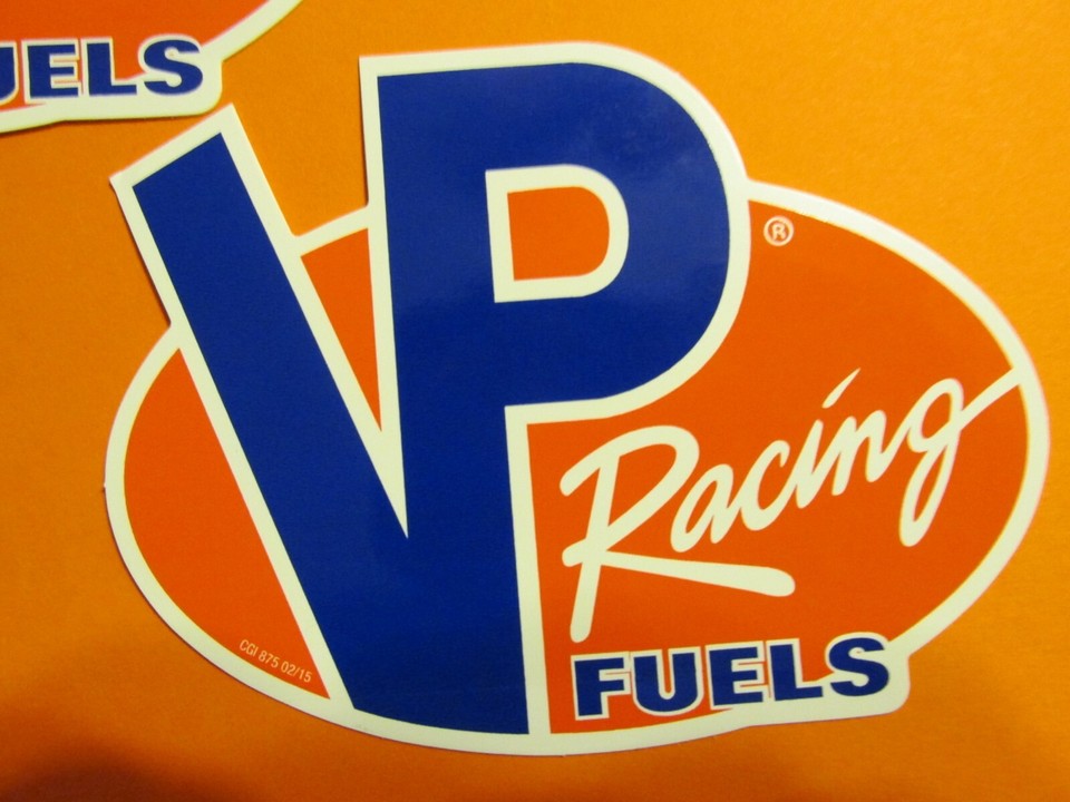Two Genuine VP Racing Fuels Team Sponsor Logos Decals Stickers C12 T2 ...