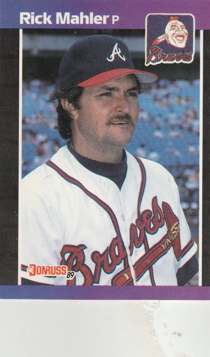 FREE SHIPPING-MINT-1989 Donruss Atlanta Braves Baseball Card #222 Rick ...
