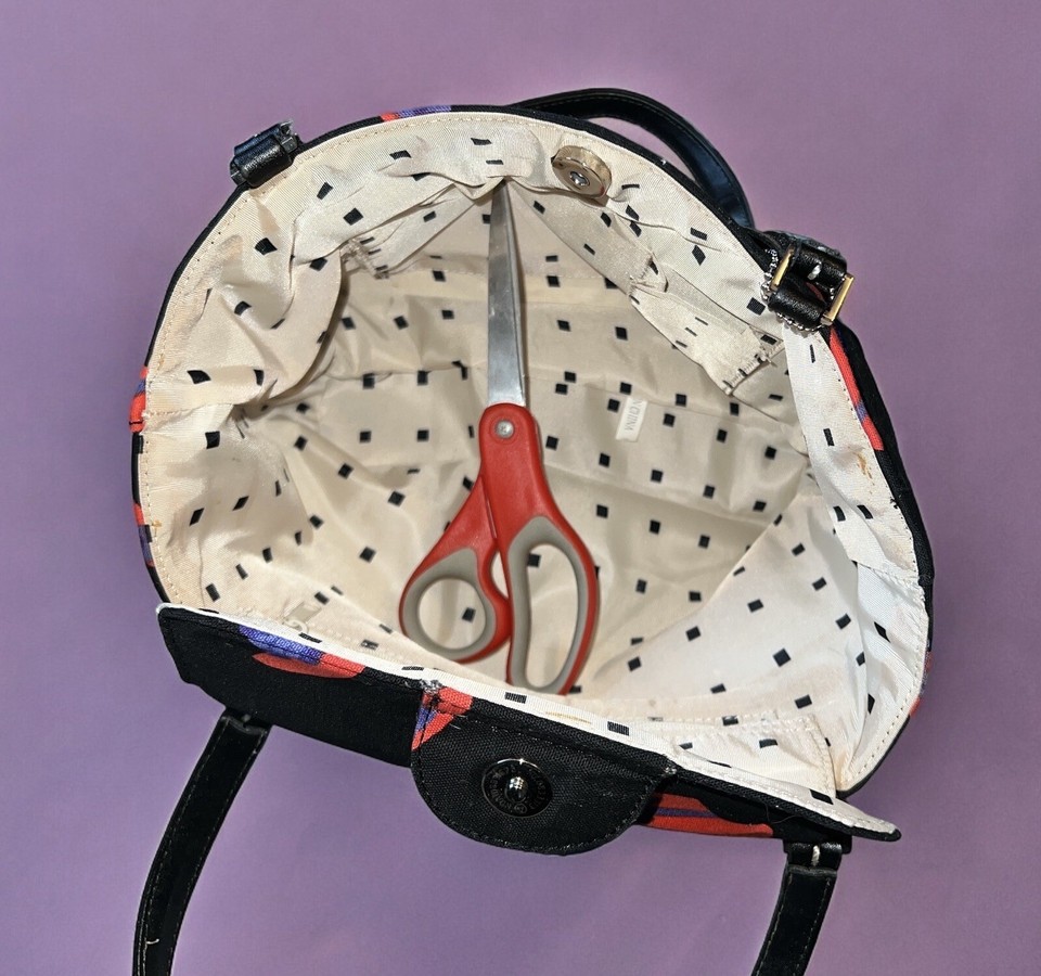 Red Hat Society Purse Red Purple Hats Handbag Double Handles Snap ...