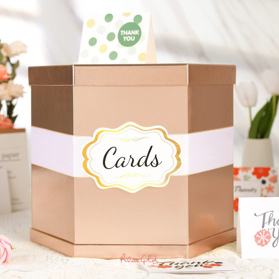 Card Box Card Receiving Box With Ribbon 14x12x12 Inches Elegant Card ...