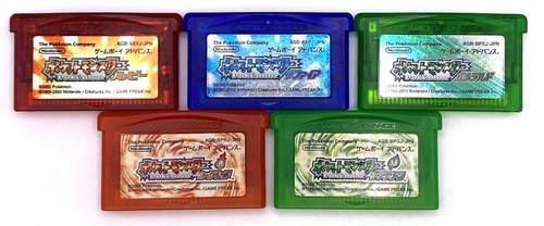 AUTHENTIC Pokemon Ruby Sapphire Emerald Red Green NEW BATTERIES ...