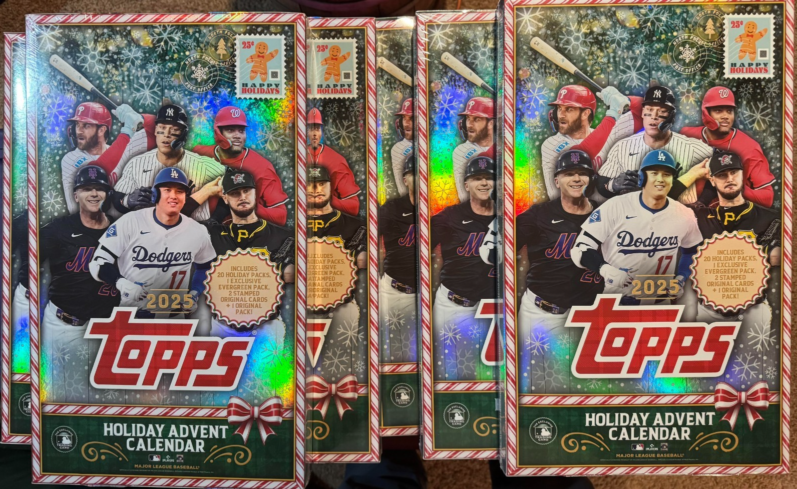 2025 Topps Baseball 🎅🏼⚾️ Holiday Advent Calendar-Lot of 6!🎅🏼⚾️ *Free 📫 ...
