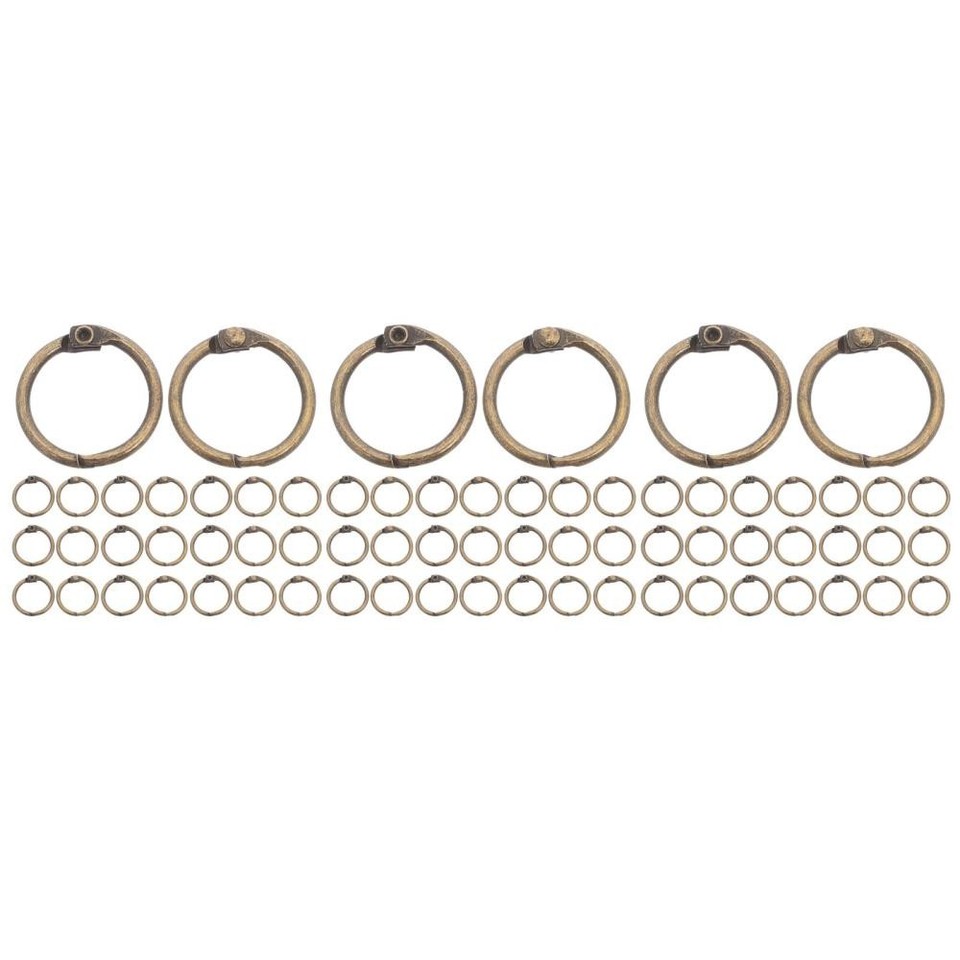 50pcs Book Binding Rings: Openable Index Card Binder Rings - Hinged Binder | eBay