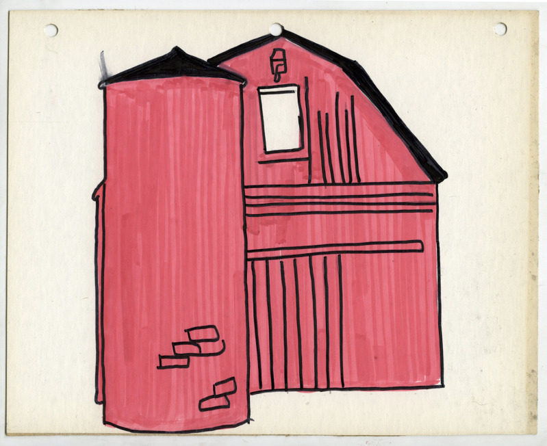 Red Barn Drawing