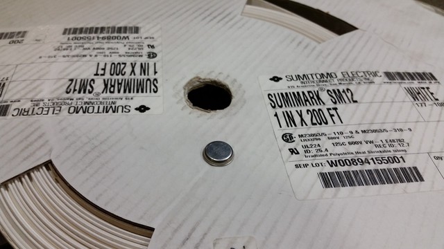 200' Sumitomo Electric Sumimark SM12 1/4" Heat Shrink Tubing White 7t ...