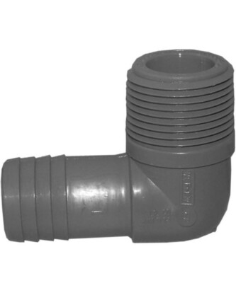 2 Campbell Insert Elbow, Combination 1 Inch 90 deg. PVC Elbow Water ...