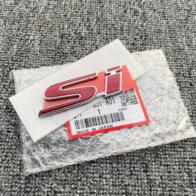 GENUINE OEM RED SI BADGE FOR HONDA CIVIC EP3 FG2 FG4 REAR TRUNK EMBLEM ...