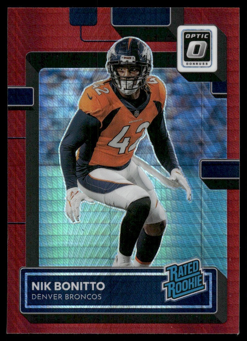 2022 Donruss Optic Red Hyper Nik Bonitto Rookie Denver Broncos #270 | eBay