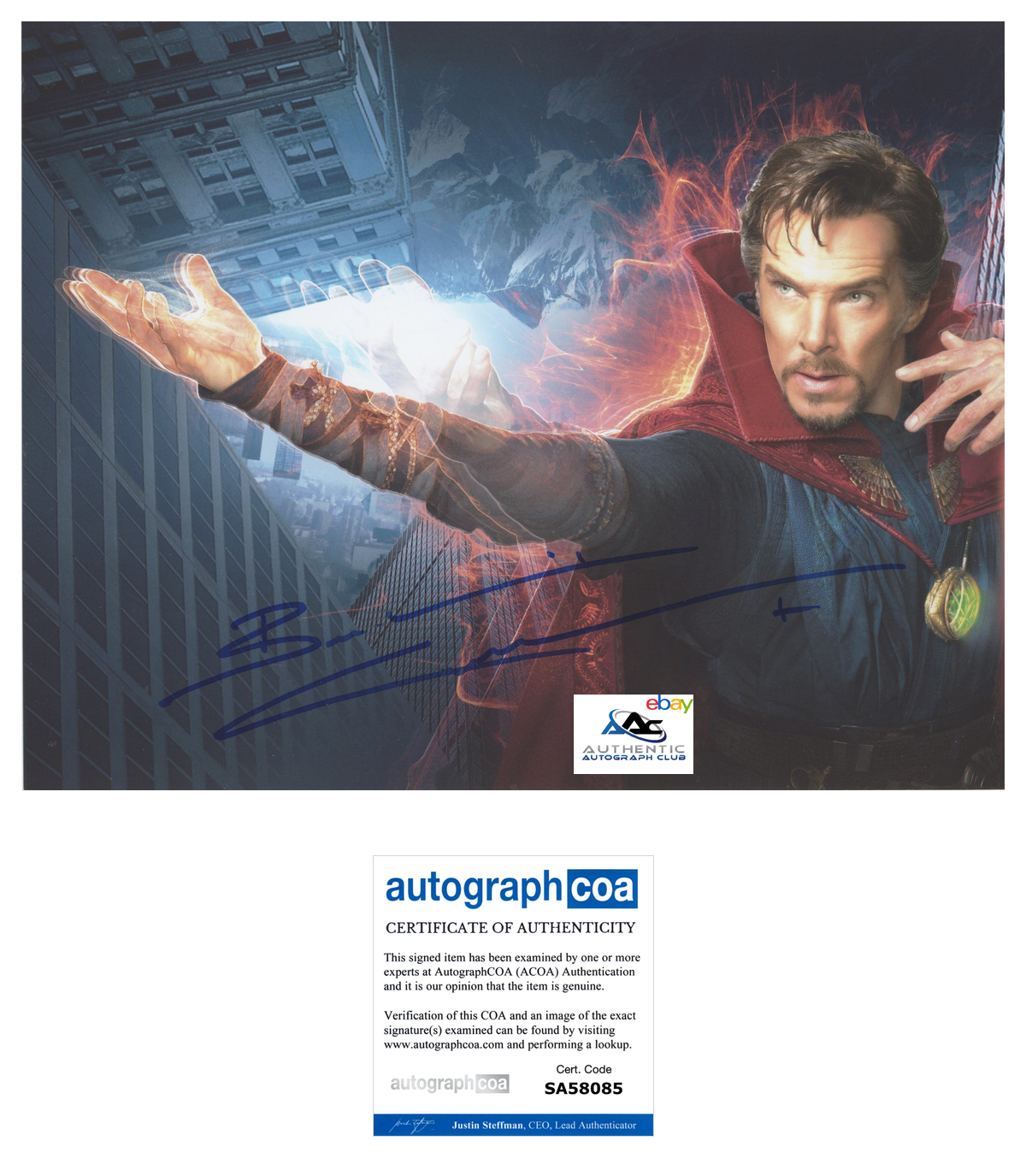 BENEDICT CUMBERBATCH AUTOGRAPH SIGNED 11x14 PHOTO DR DOCTOR STRANGE ...