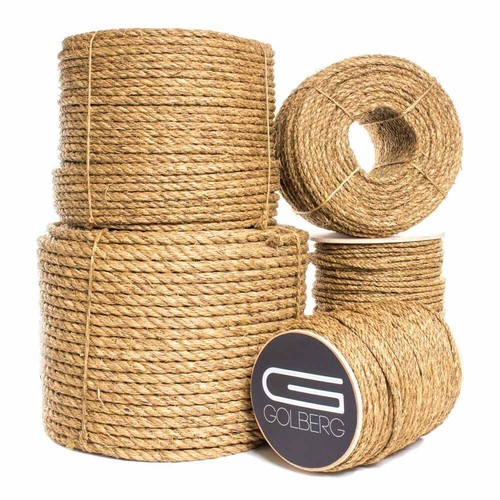 Golberg Natural Fiber Tan Manila Rope 1/4 Inch X 100 Feet 744478119986 ...