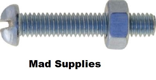 BA Slotted Round Head Machine Screws 6BA, 4BA, 2BA, Pack of 10 with ...