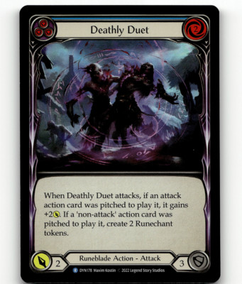 Flesh And Blood Deathly Duet (Blue) DYN178 FOIL Dynasty Rare | eBay