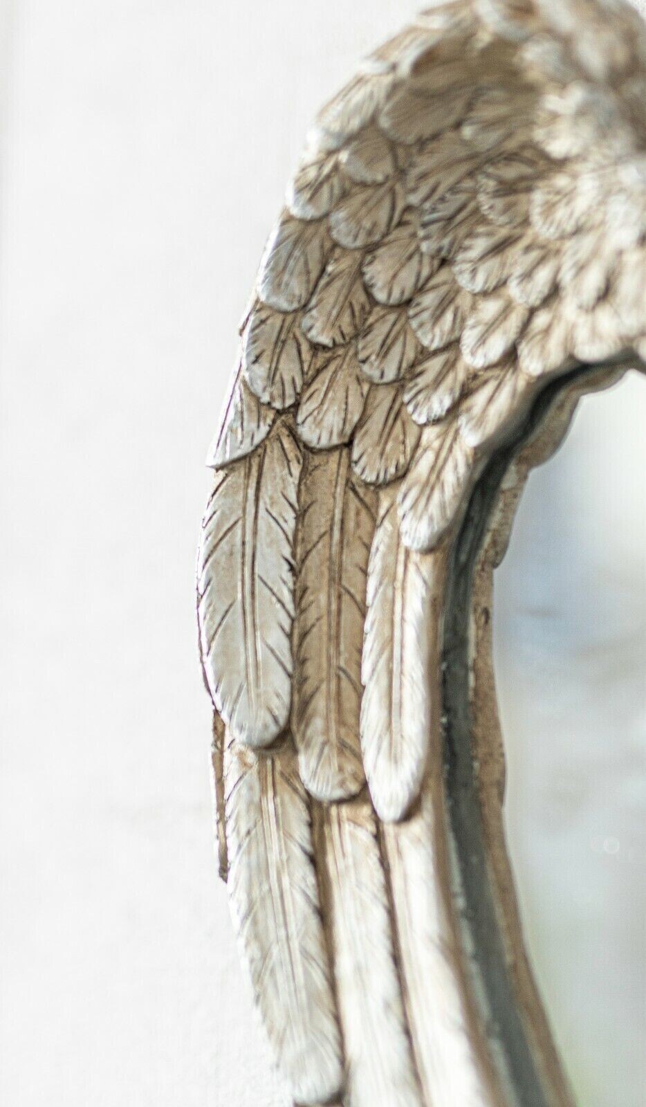 Heart Angel Wings Mirror Feathered Rustic Home Decor Wall Hanging ...