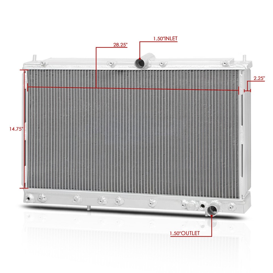 2-Row Core Aluminum Cooling Radiator for 91-96 Dodge Stealth/-99 Mits ...
