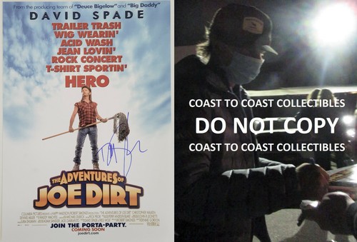 David Spade signed Joe Dirt 12x18 poster photo COA exact Proof ...