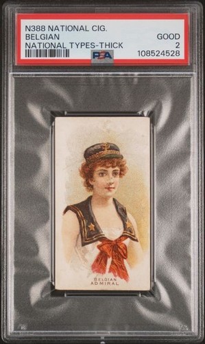 1890 N388 Admiral Nat. Cig. National Types-Thick BELGIAN PSA 2 GOOD POP ...