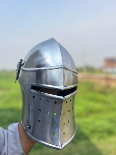 Medieval Barbute Visor Helmet Perfect Christmas Gift for Templar Knight ...