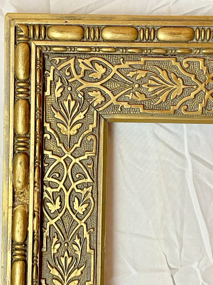 ANTIQUE FITS 11" X 15" PICTURE FRAME GOLD GILT AESTHETIC WOOD VICTORIAN ...