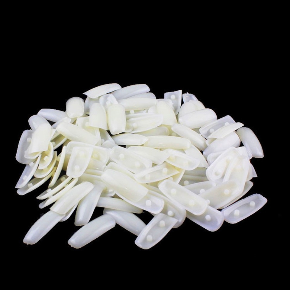 400 Pcs False Nail Tips Nail Art Practice Piece for Manicure Supplies ...
