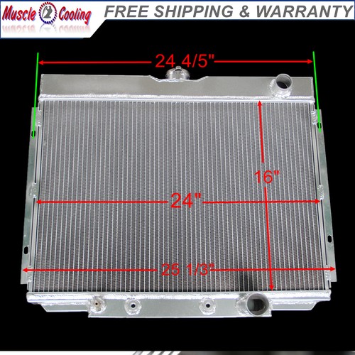 338 3 Row Aluminum Radiator Fit 67-70 Ford Mustang Mercury Cougar 4.7 5 ...