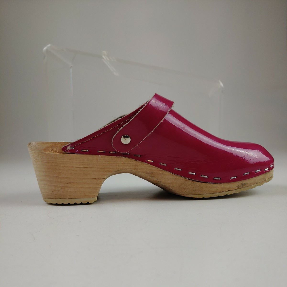 Pink Patent Leather Clogs