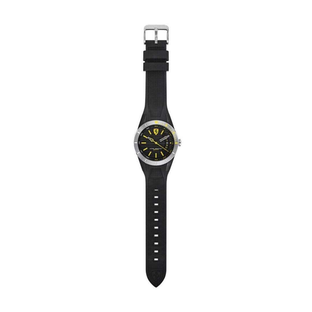 Ferrari Scuderia Redrev Black Silicone Strap Men's Watch 0840015 | eBay