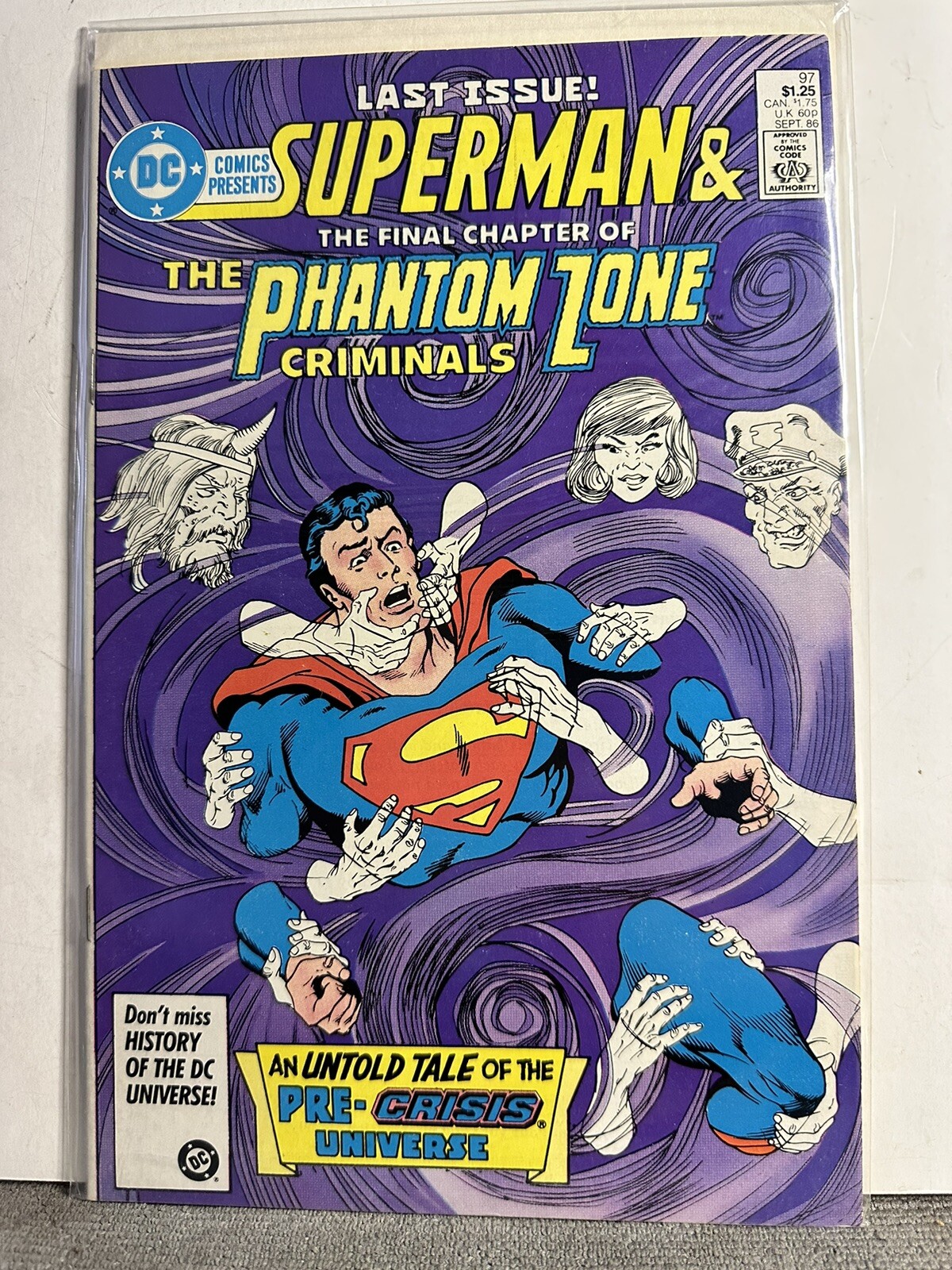 DC Comics Superman And The Phantom Zone Criminals # 97 Sept 86 Bagged ...