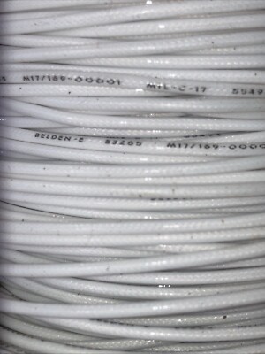 Belden 83265 RG178B/U MIL-C-17G 50 Ohm Teflon Silver Plated 10 ft Hank ...