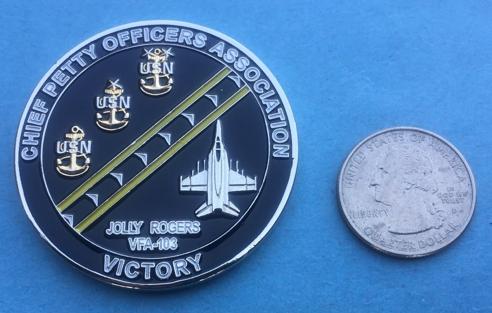 US NAVY CHALLENGE COIN - STRIKE FIGHTER SQUADRON 103 (VFA-103) CPO | eBay