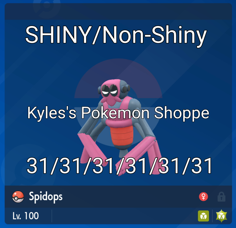6IV 🌟SHINY🌟 SPIDOPS POKEMON SCARLET & VIOLET SHINY/NON-SHINY | eBay
