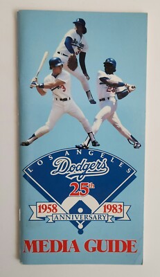 1983 Los Angeles Dodgers Baseball MLB Media GUIDE | eBay