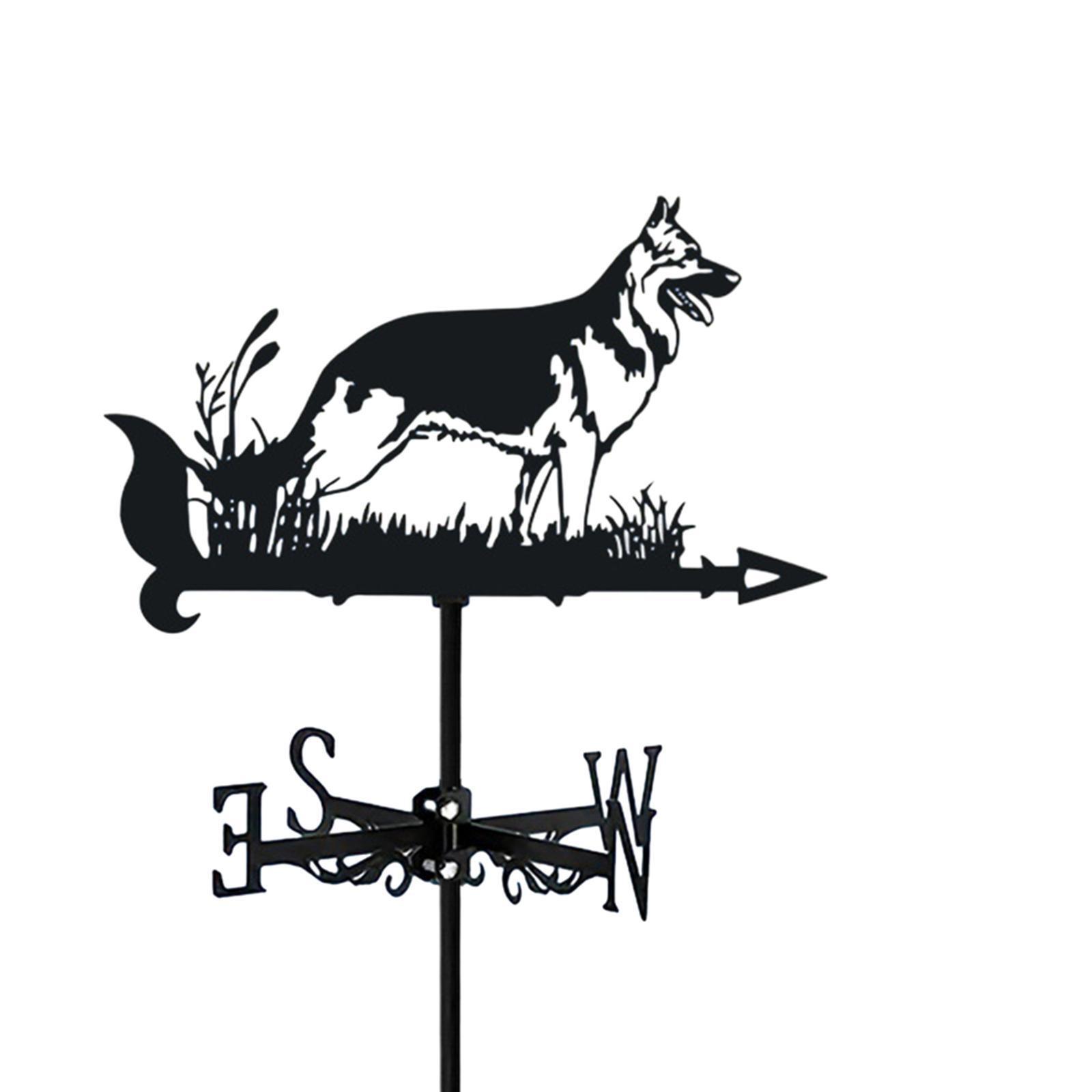 Dog Weathervane Wind Vane Animal Metal Weather Vane for Outdoor Roof ...