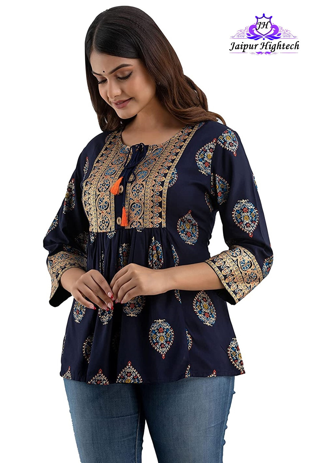 Women's Wear Designer Short Kurta Long Blouse Party Wear Tunic ...