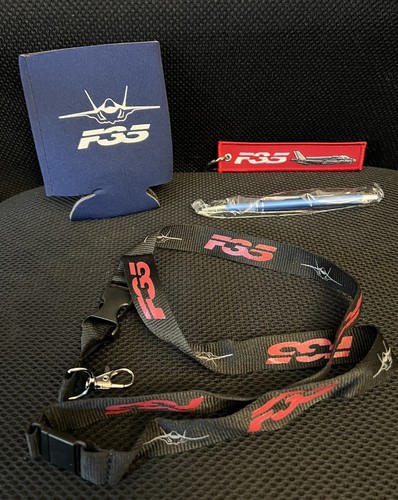 New Lot Lockheed Martin F35 Koozie Lanyard Keychain Pen Swag Employee ...