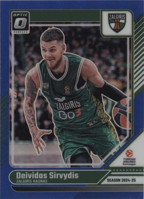 2024-25 Panini Donruss Euroleague - Deividas Sirvydis #5 Optic Blue ...