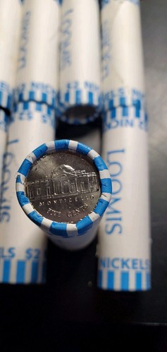 2 rolls 2018 D Jefferson Nickel Roll - BU - Uncirculated, Unopened ...
