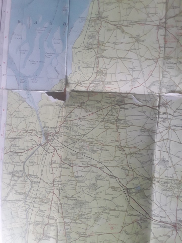 NORFOLK BARTHOLOMEW'S HALF INCH CONTOURED MAP SHEET 26 | eBay UK