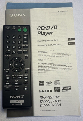 Sony Remote Control Code List
