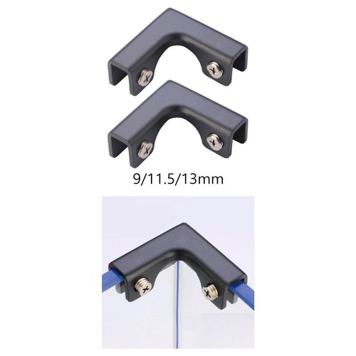 2pcs Rimless Glass Connector Clip 90 Degree Aluminum Alloy Clip Holder ...