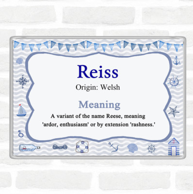 Reiss Name Meaning Jumbo Fridge Magnet Nautical | eBay UK