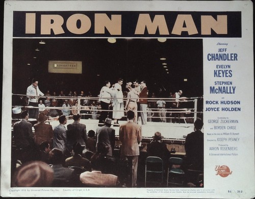 Iron Man Lot of Four Lobby Cards 1951 Jeff Chandler, Evelyn Keyes! | eBay