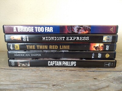 MILITARY WAR DVD LOT DVDs 5 movies, a bridge too far, American sniper ...