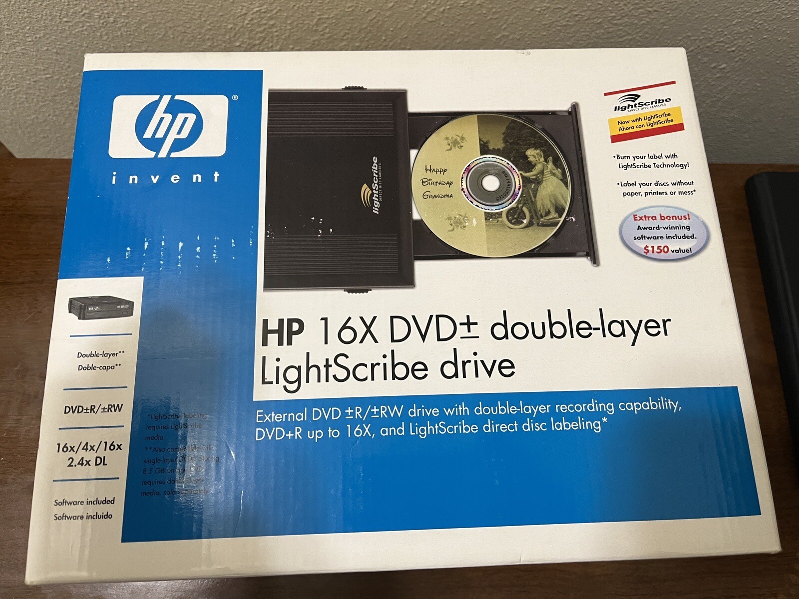 HP+DVD640E+16X+DVD+Double-Layer+External+LightScribe+Drive for sale ...