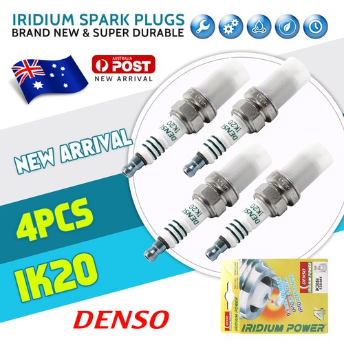 4 Denso IRIDIUM Sprk Plugs IK20 for 03~12 Toyota Rav4 ACA22/23/33/38 2 ...