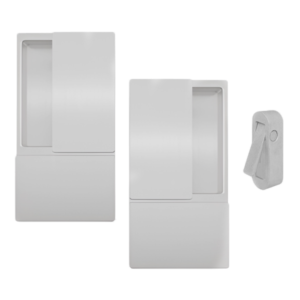 AGB WAVE Sliding Pocket Door Hardware Passage Privacy Entry Lock Set w ...