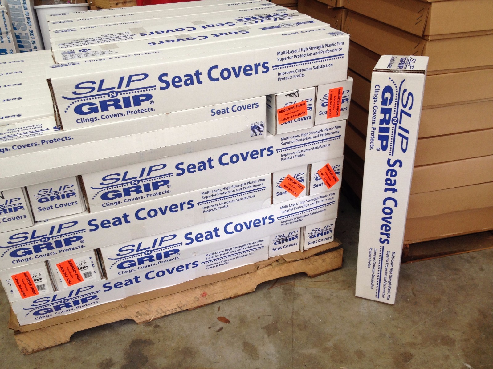 (1) Slip N Grip Seat Covers - 500 per roll, Disposable Plastic Auto ...